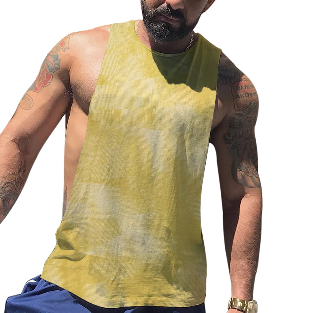 Amazon.com: Mens Drop Armhole Tank Top for Workout Bodybuilding ...