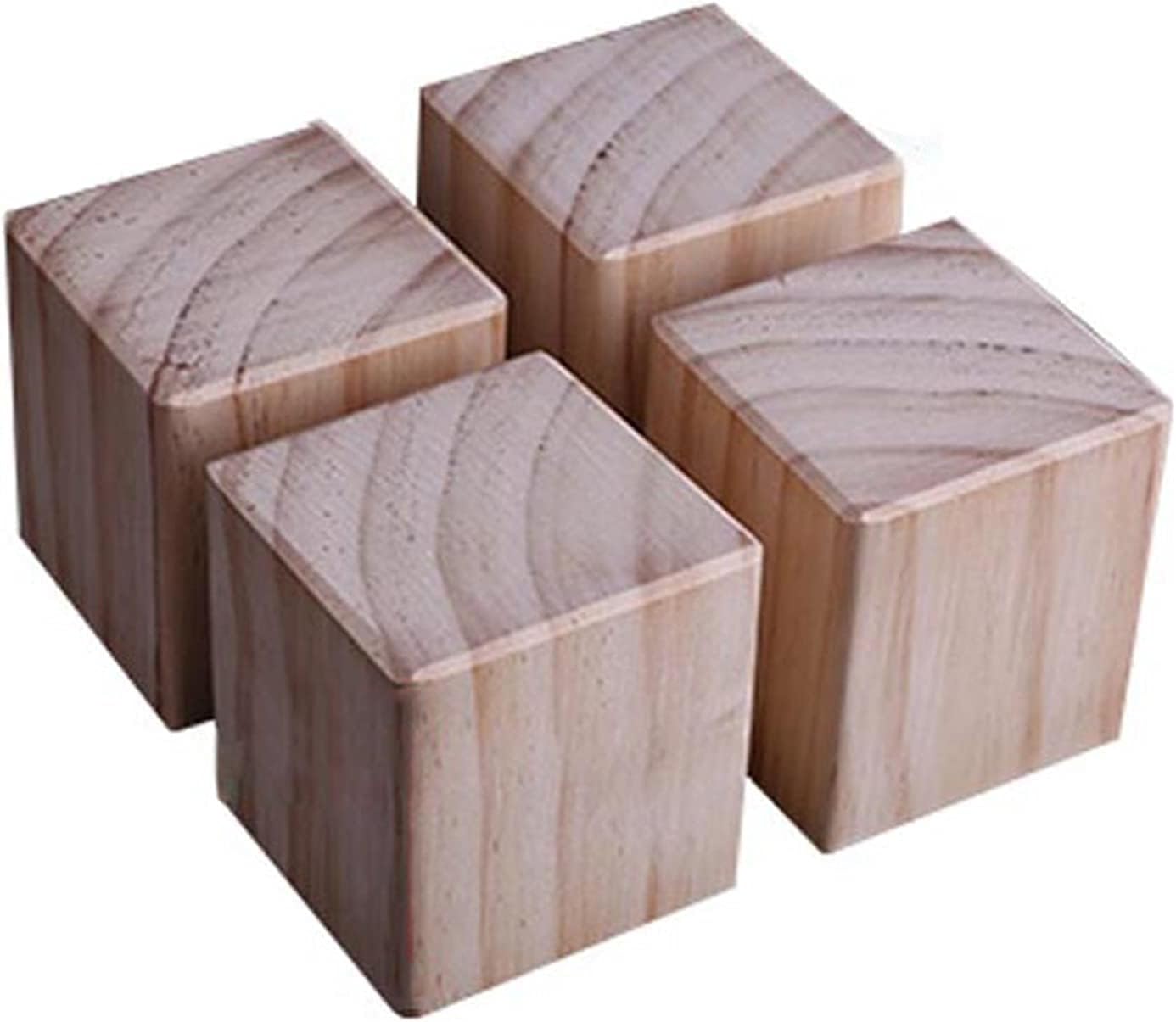 Amazon.co.jp: FUfIzU 4 Pack Wood Bed Risers, Heavy Duty Furniture ...