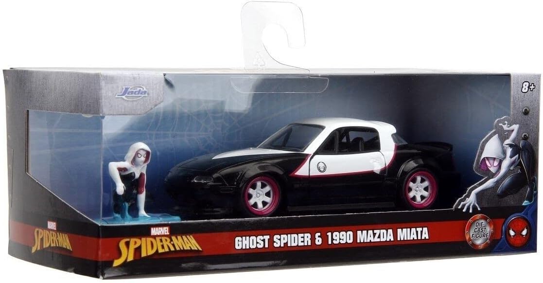 Amazon.com: 1990 Miata Black and White with Graphics and Ghost Spider ...