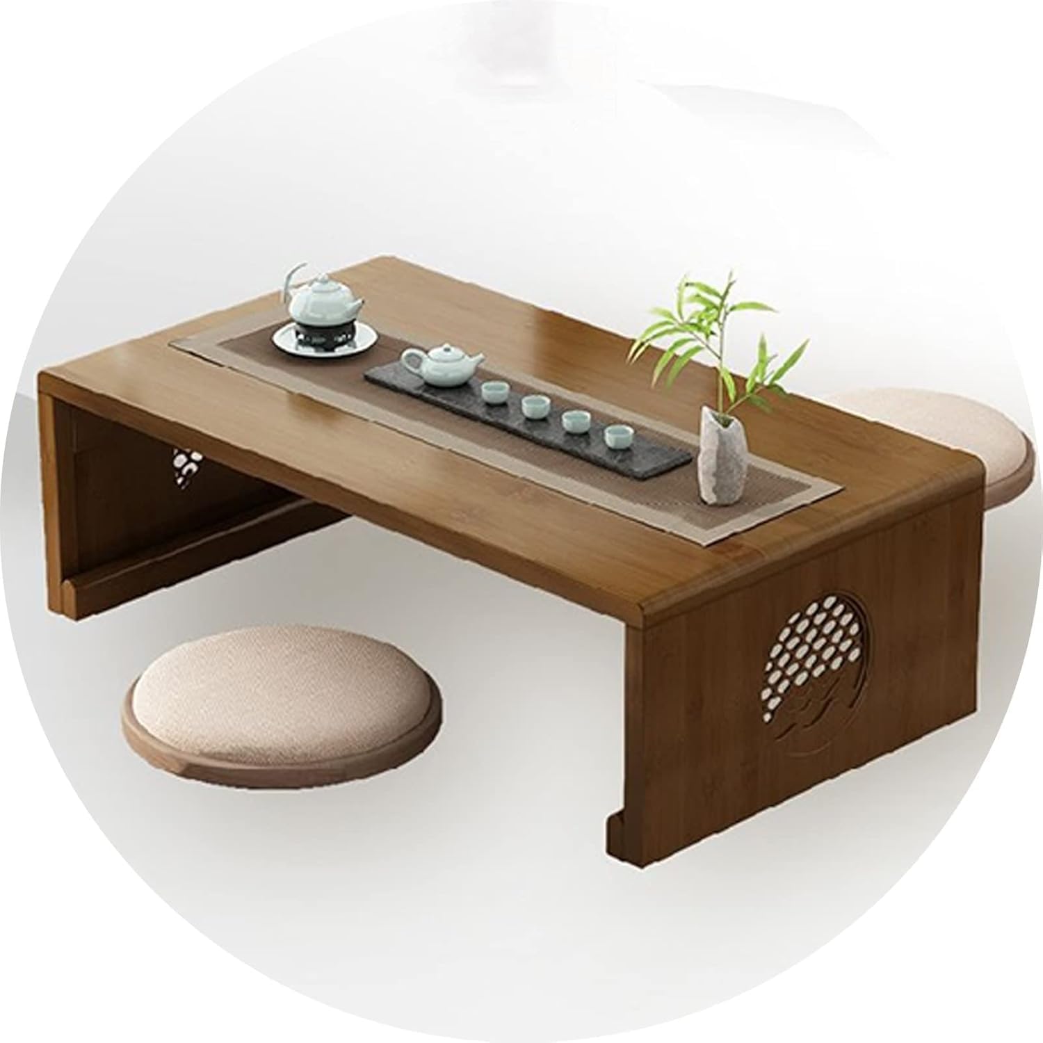 Amazon.com: Modern Wood Coffee Table with Storage Stand Center Japanese ...
