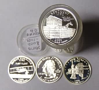 40 State Quarters Proof Set, Silver Washington Quarters Collection ...