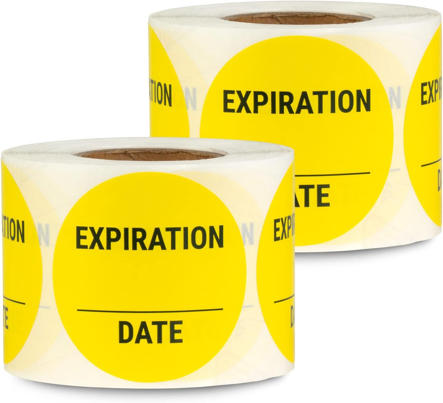 Amazon.com : 600 Labels, 2 Rolls - Expiration Date Stickers (1.5 inch ...