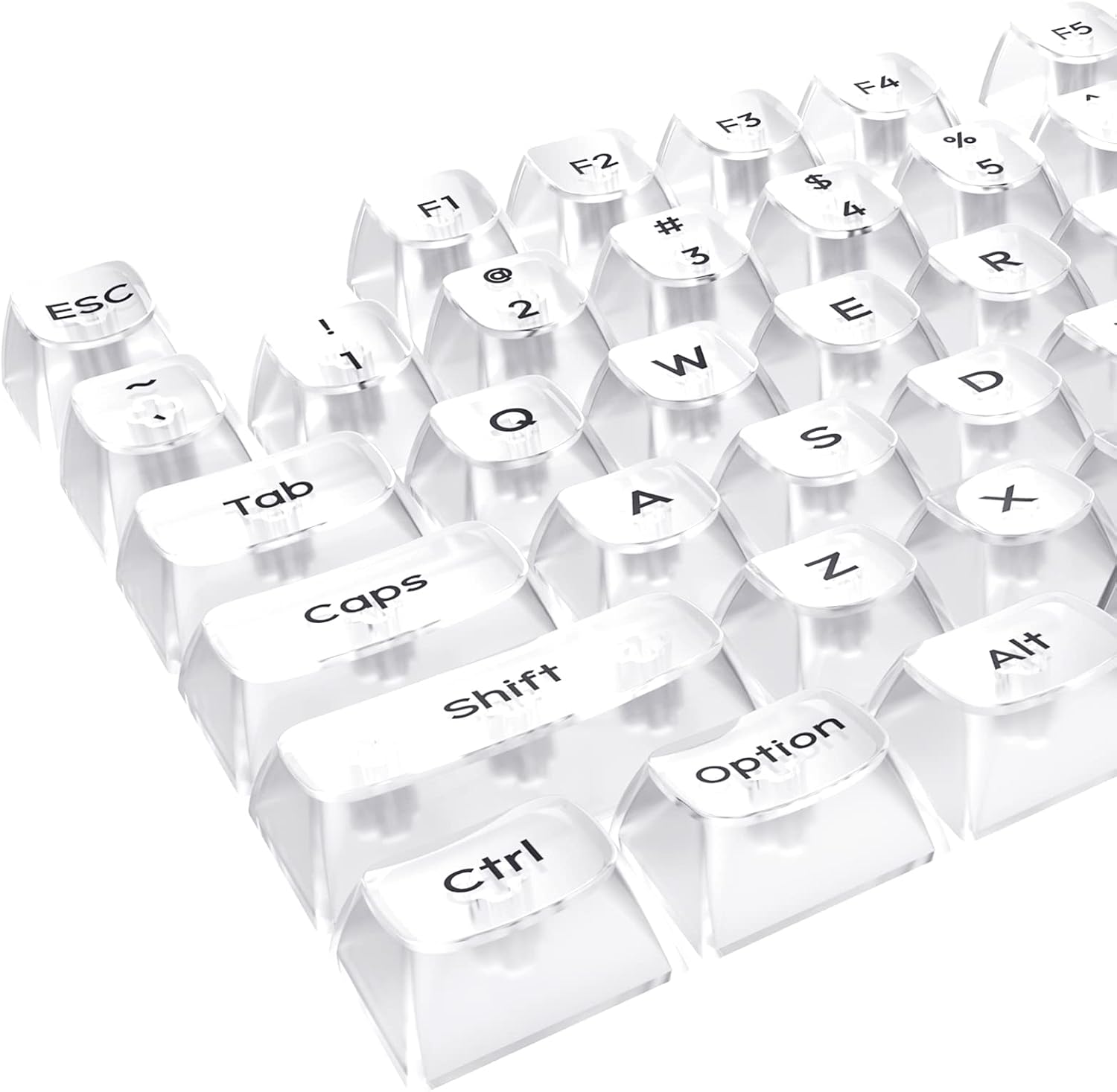 KXRORS Clear Keycaps, 156 Keys Polycabonate OSA Profile Transparent ...