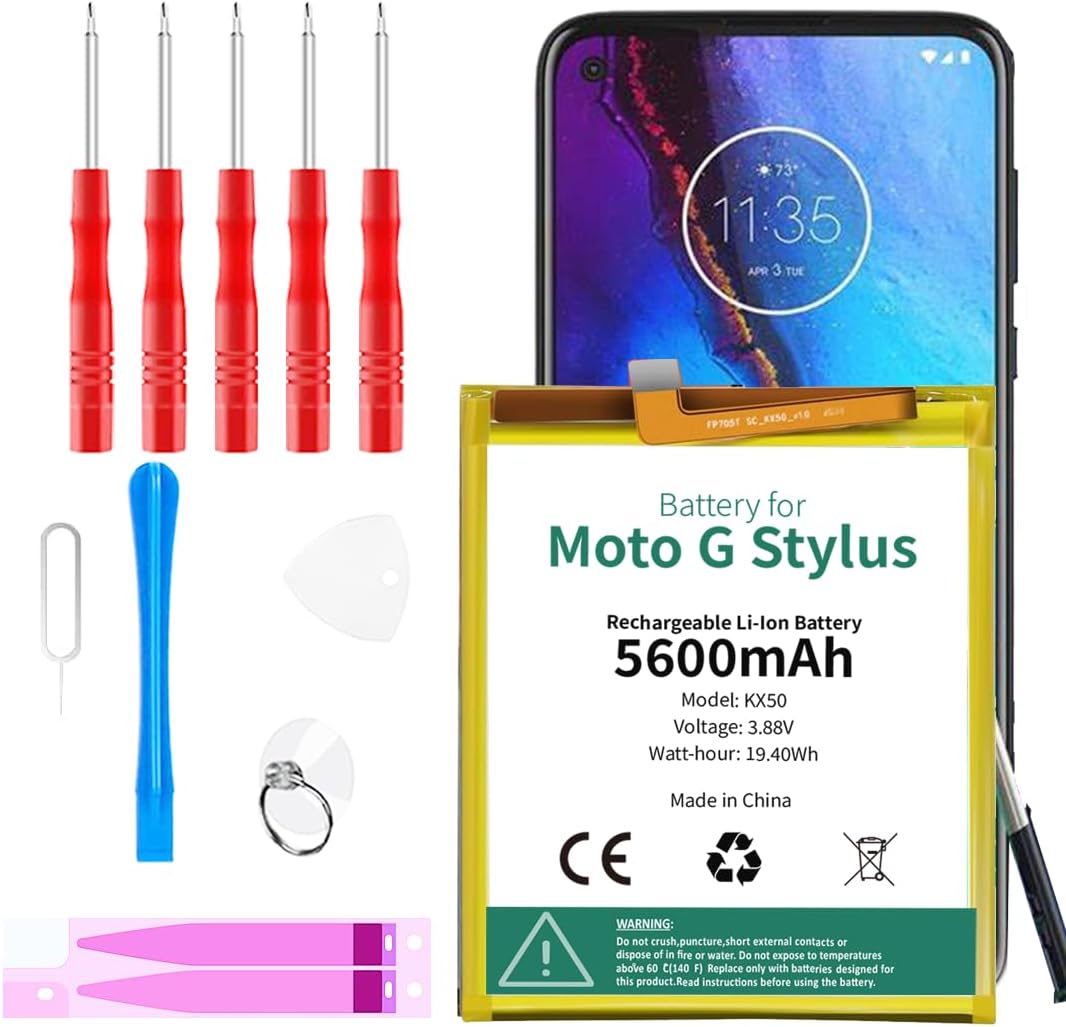 Amazon.com: for Moto G Stylus 5G 2021 Battery, [Upgraded] High Capacity ...