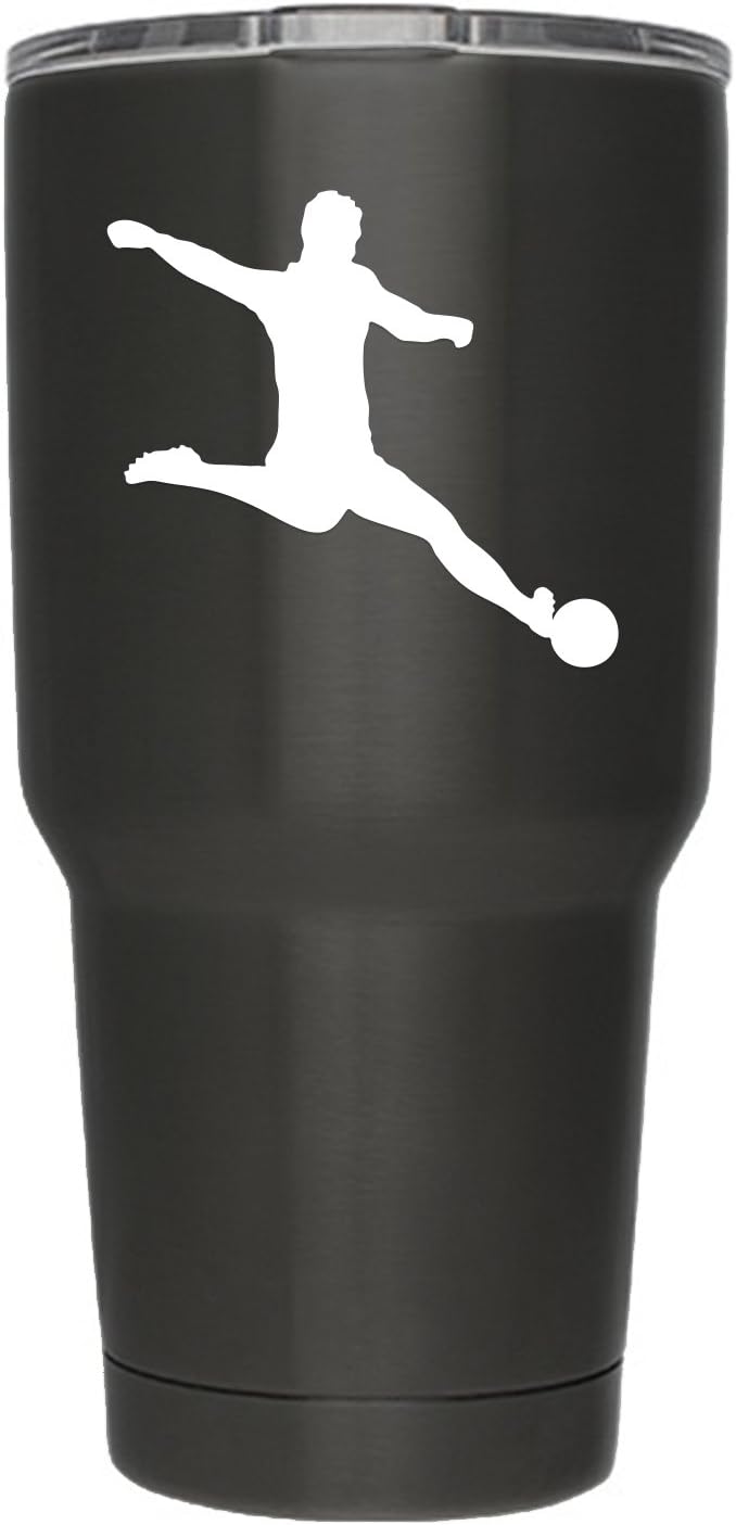 Amazon.com: Soccer Decal Soccer Sticker White Vinyl Decal Sticker ...