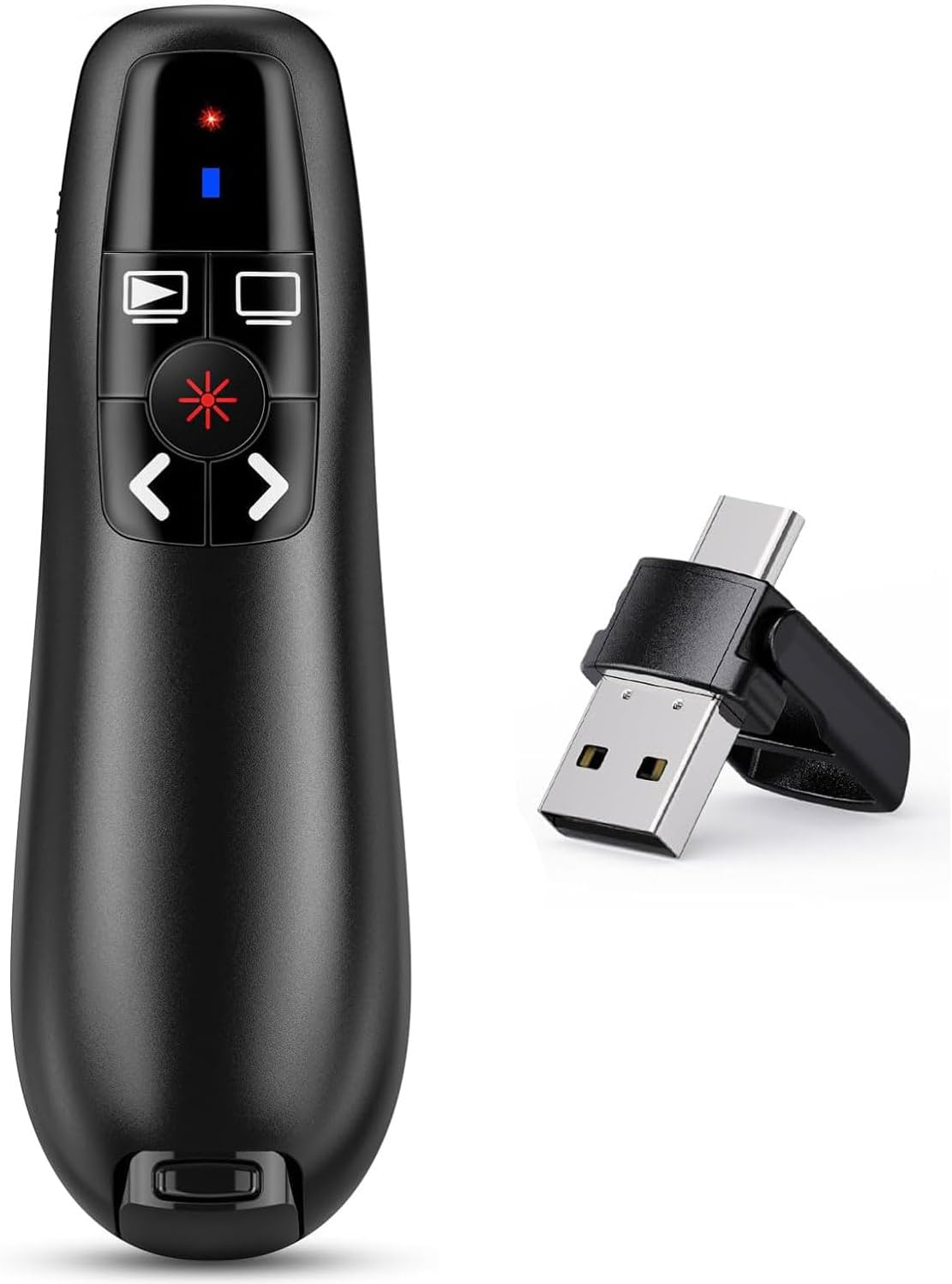 2-in-1 Type USB C Presentation Clicker for PowerPoint Presentations, 2 ...