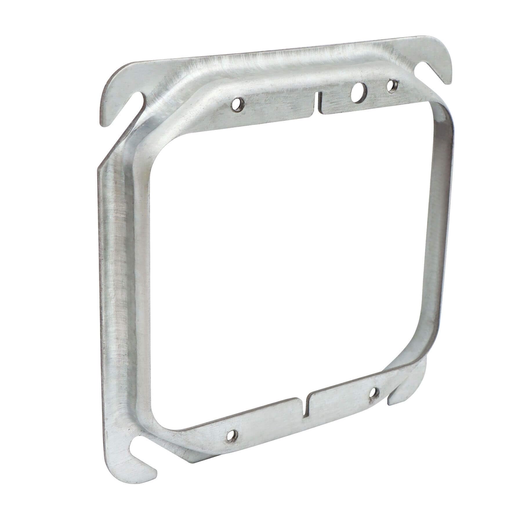 Bueyfolt 4 Packs 4" Square Two Gang Mud Ring Cover, 1/2" Raised, Angled ...