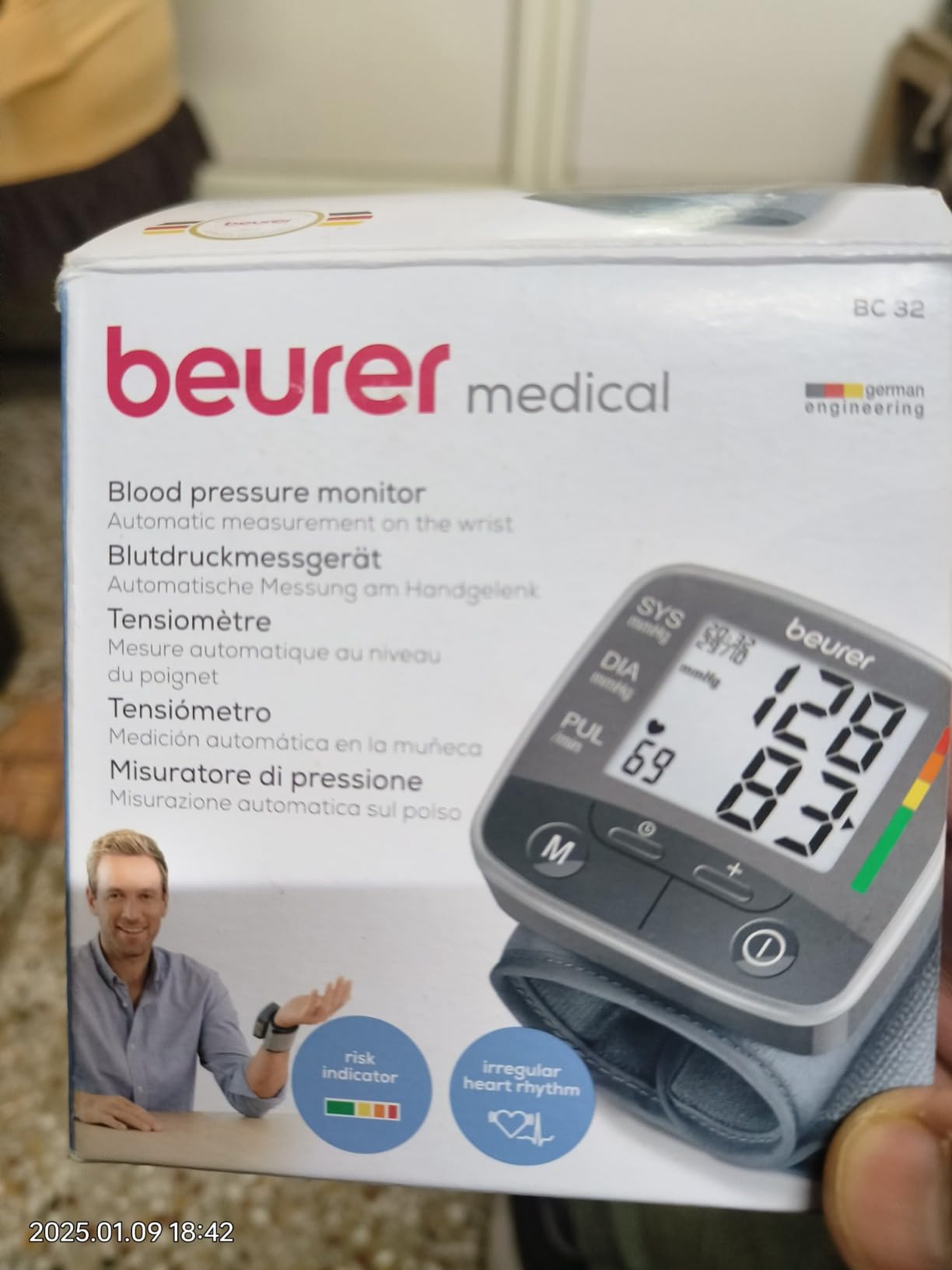 Beurer Blood Pressure Monitor-Wrist Cuff Automatic Digital Blood ...