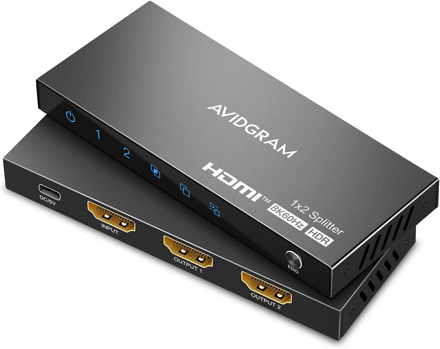 Amazon | HDMI 分配器 1入力 2出力 8K 60Hz 4:4:4対応、AVIDGRAM HDMI 1入力2出力 スプリッター 2 ...