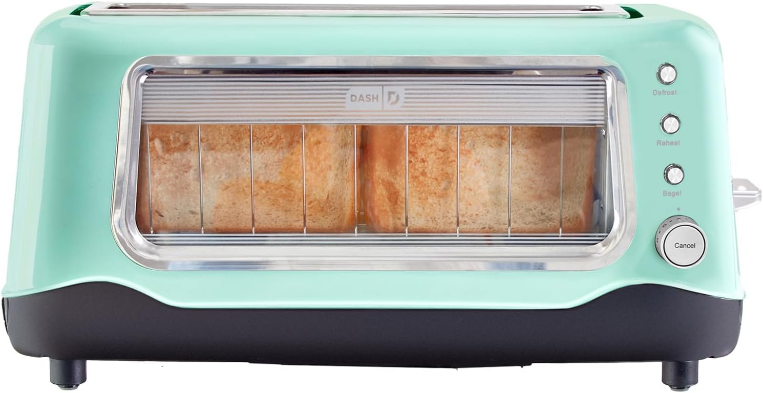 Amazon.com: DASH Clear View Toaster - Compact Design with 7 Browning ...