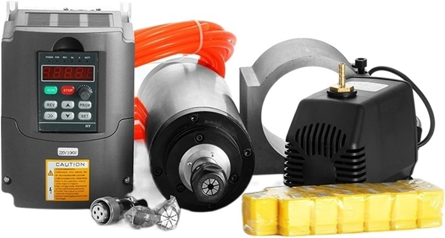 Amazon.com: Spindle Motor 3000W Water Cooled Spindle Motor + 220v/3kw ...