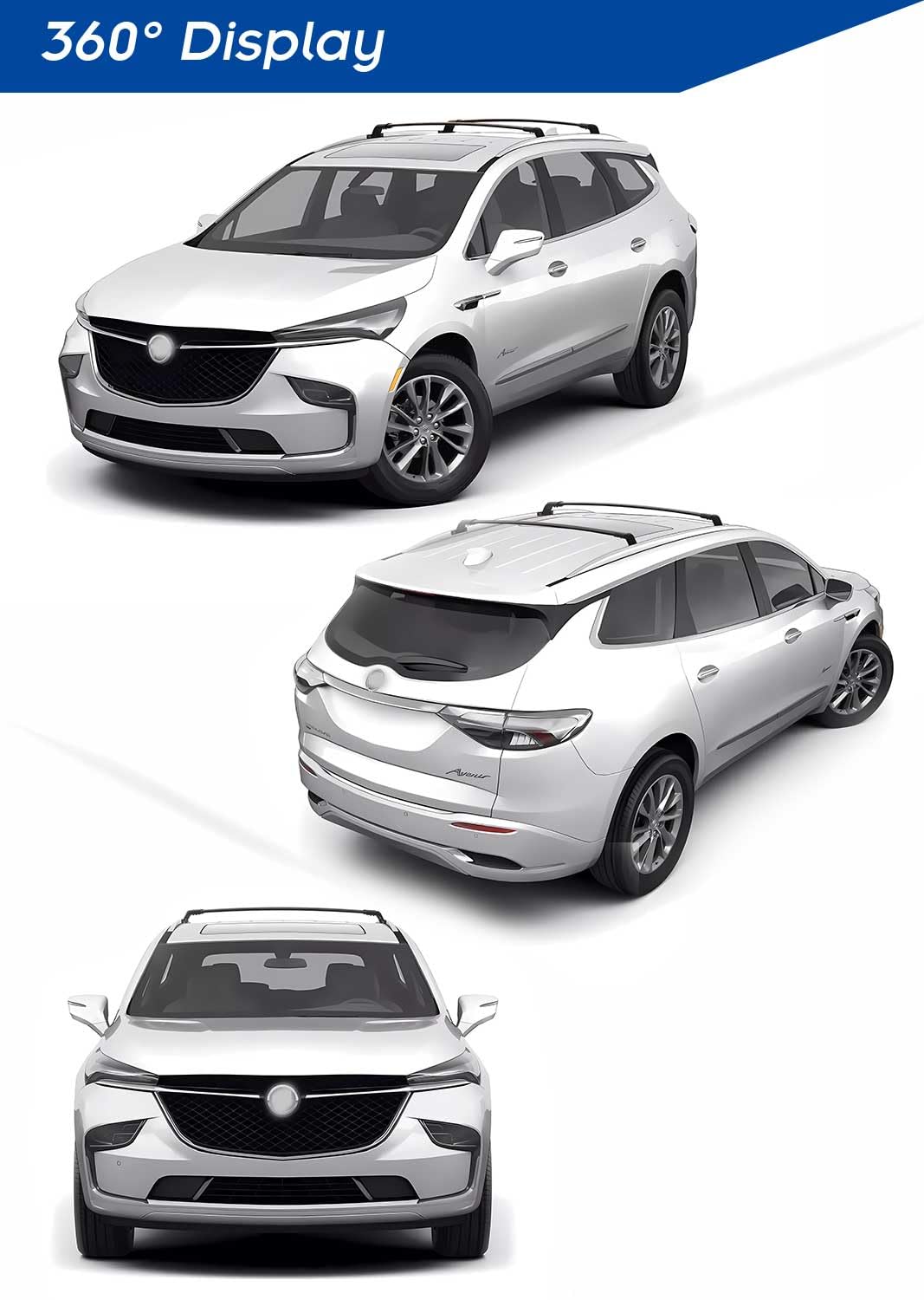 Heavy Duty 220LBS Roof Racks Cross Bars Fit for Buick Enclave 2018-2022 ...