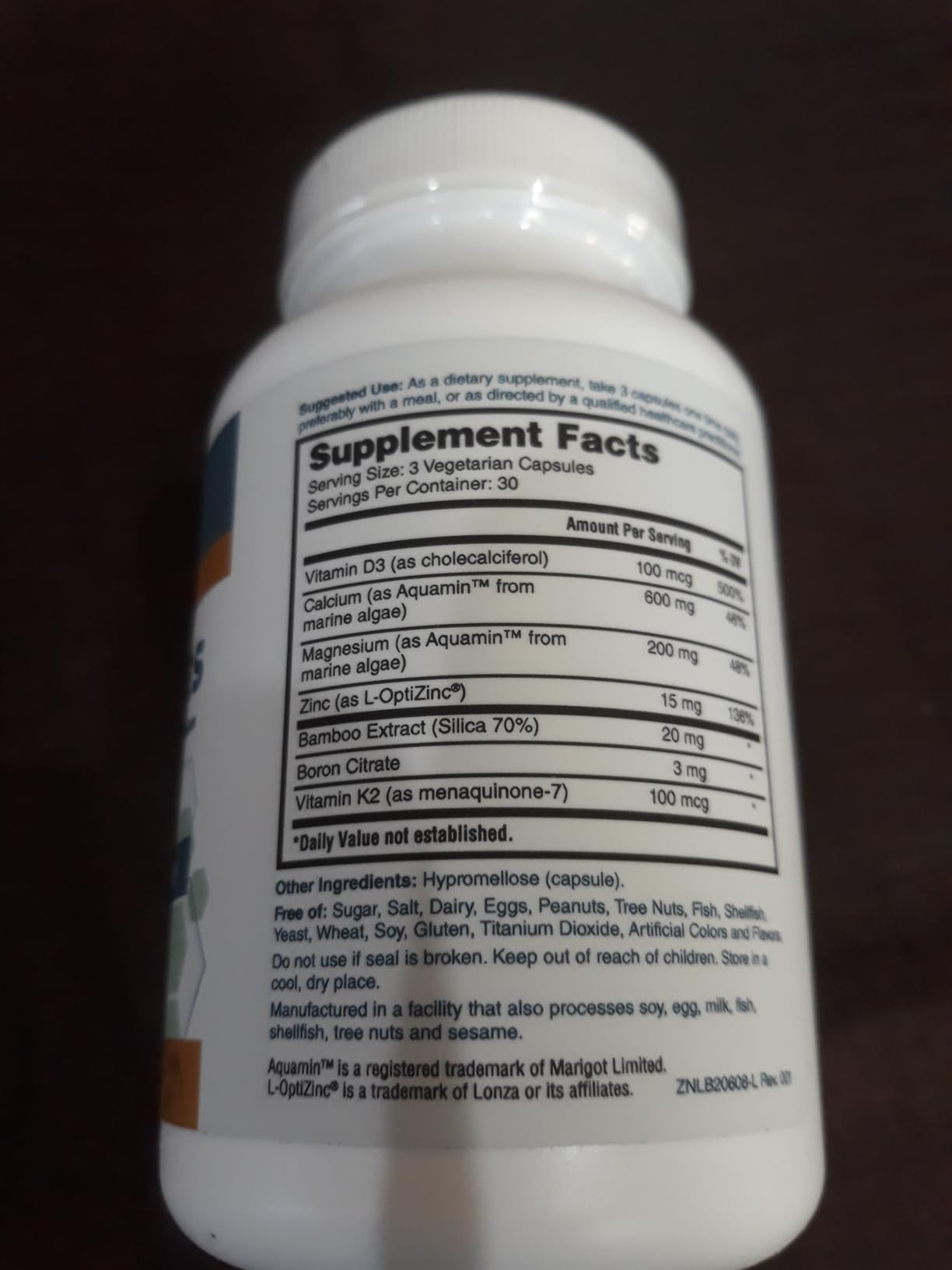 Amazon.com: Nature's Lab Gold Vital Bones with Aquamin™ Plant-Based ...