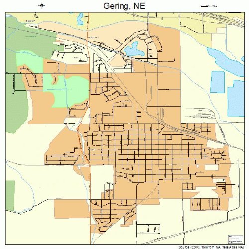 Amazon.com: Large Street & Road Map of Gering, Nebraska NE - Printed ...