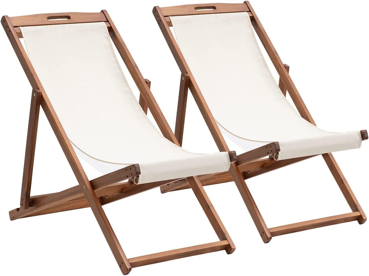 Amazon.com: Patio Lounge Chair Outdoor Beach Chair Set of 2, Beach ...