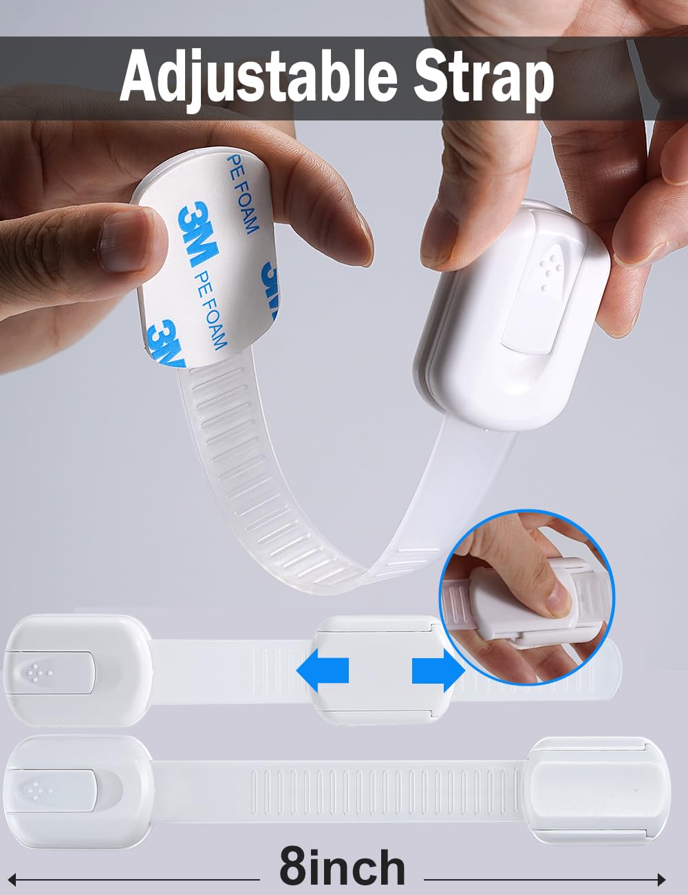 Snapklik.com : 8-Packs Cabinet Locks For Babies, Childproofing Child ...