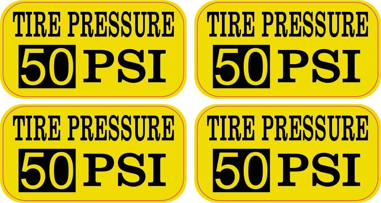 Amazon.com - StickerTalk Blank Tire Pressure Vinyl Stickers, 1 Sheet of ...