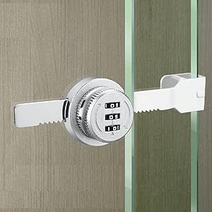ETEKJOY Keyless Combination Ratchet Lock for Sliding Glass Door ...