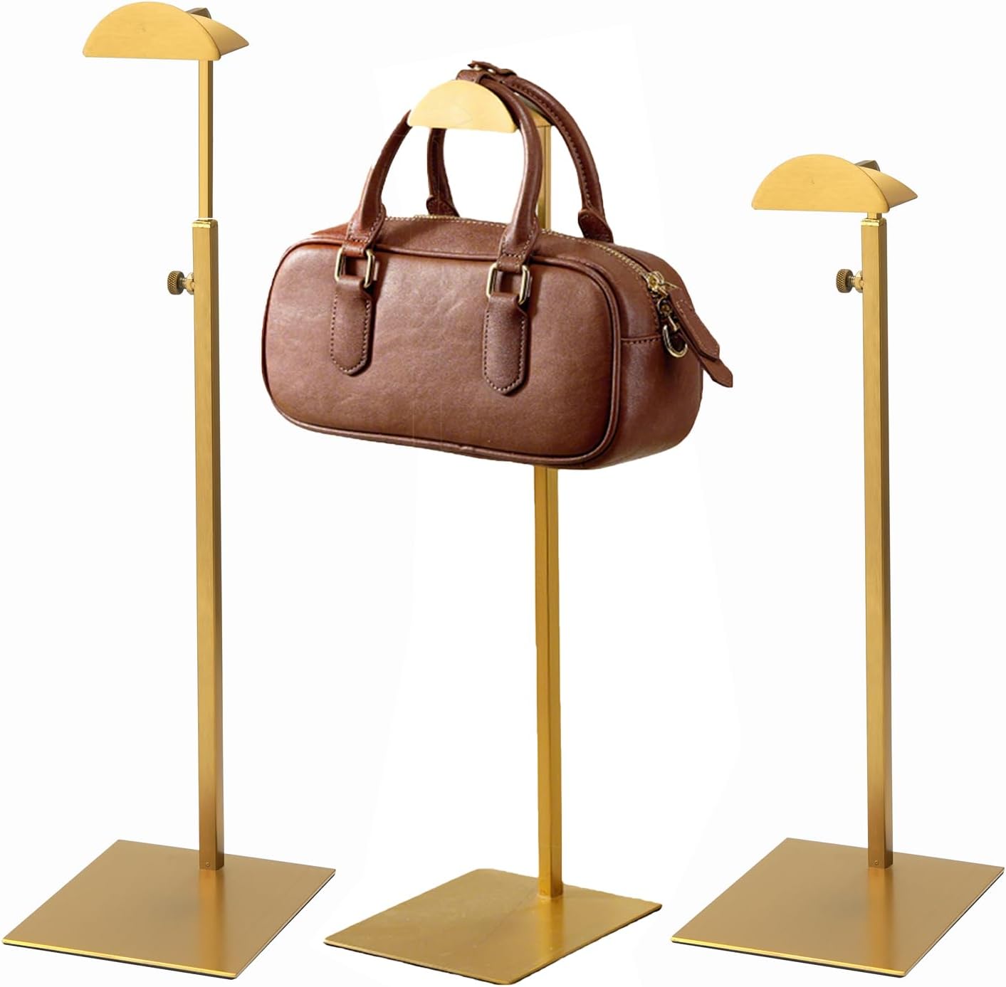 Amazon.com: Romuss 4 Pcs Purse Display Stand Stainless Steel Handbag ...