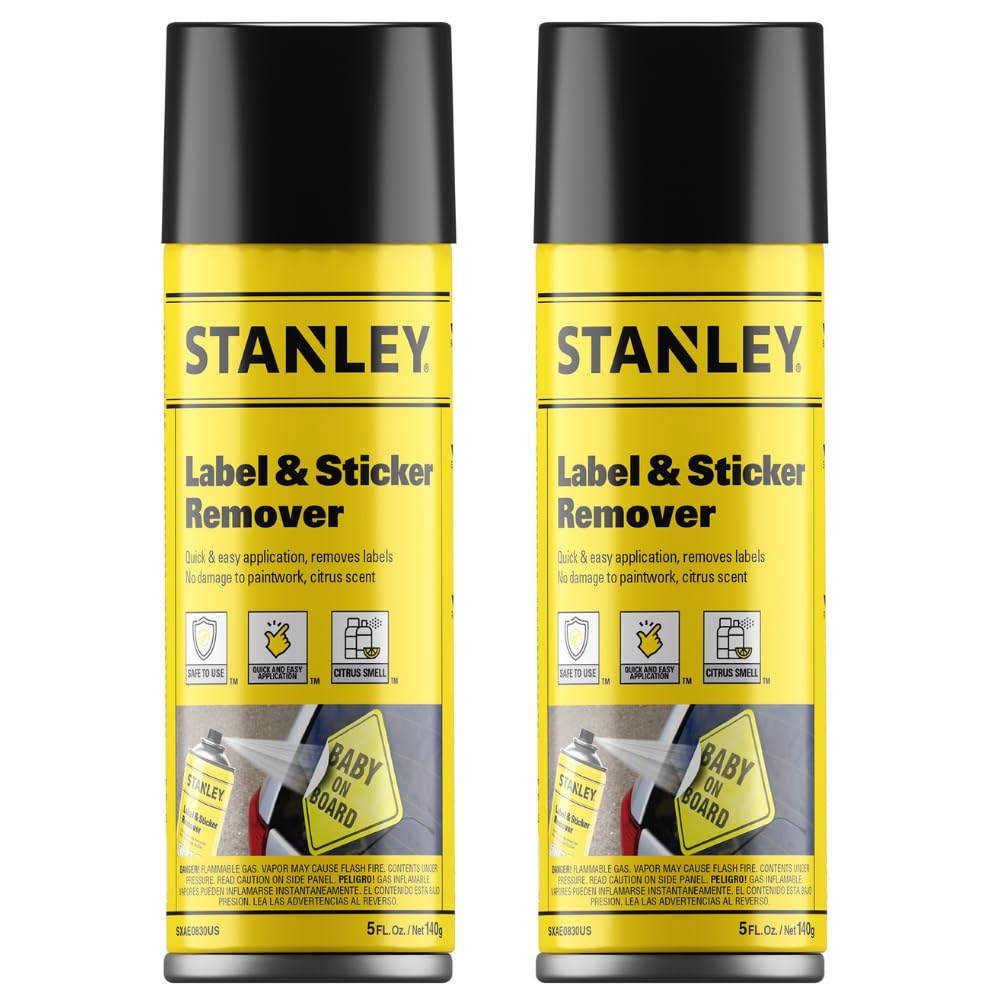 Amazon.com: STANLEY Label & Sticker Remover - Automotive-Grade Adhesive ...