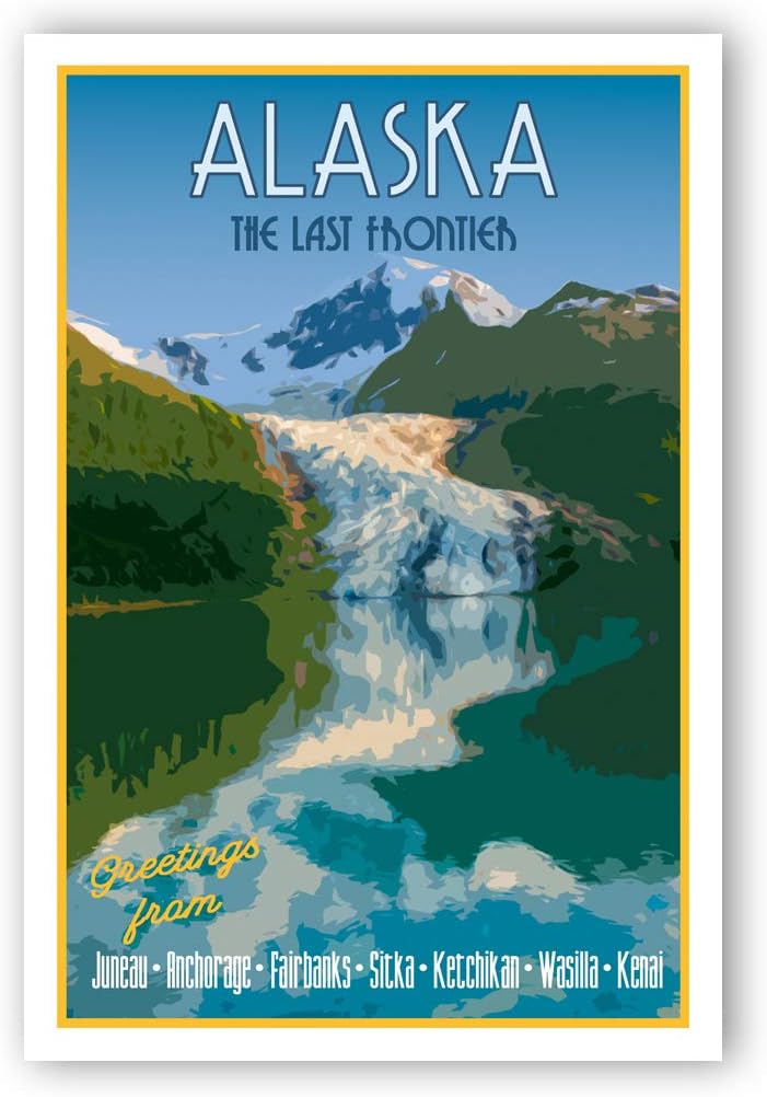 Amazon.com : GREETINGS FROM ALASKA vintage reprint postcard set of 20 ...