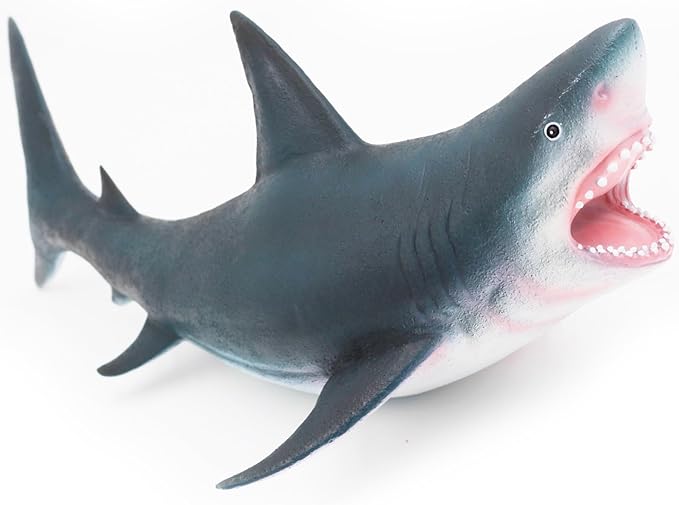 Amazon.com: Gemini&Genius Sealife Great White Shark Action Figure Soft ...