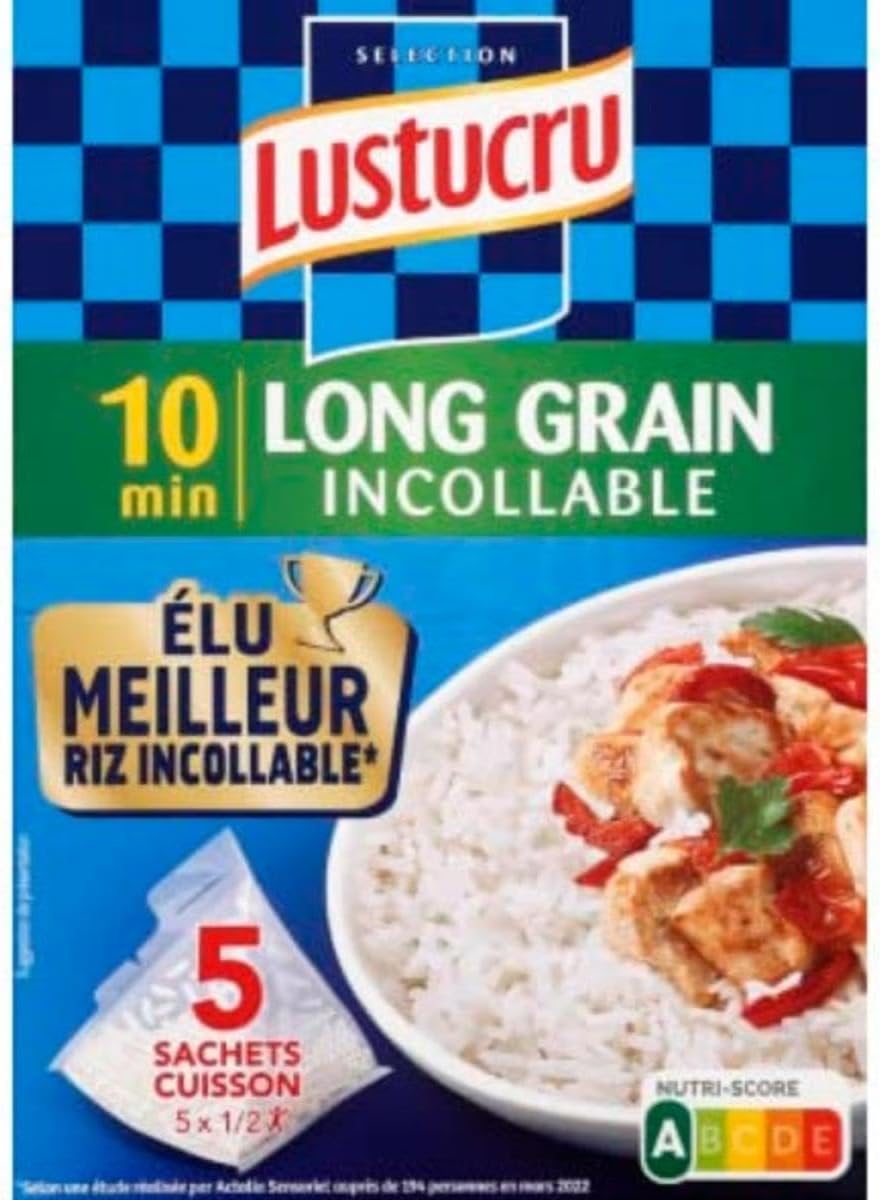 Lustucru Riz Long Grain 10 min - Le paquet de 5x90g : Amazon.fr: Epicerie