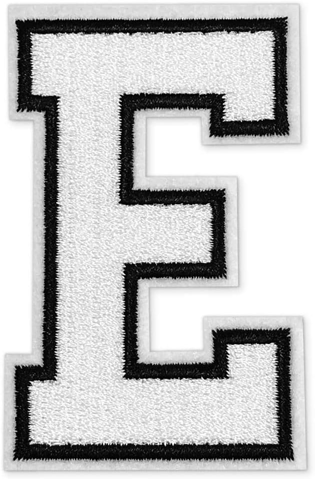 Amazon.com: ejoyce Letter E - 3" Embroidered Iron-on Letter Patches ...
