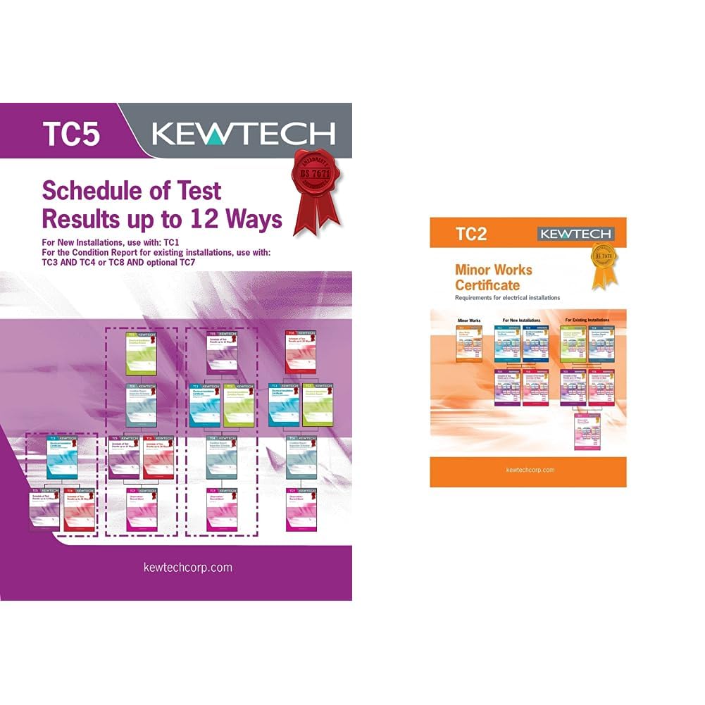 Kewtech TC5 Schedule of Test Results up to 12 ways & TC2 Kewtech ...
