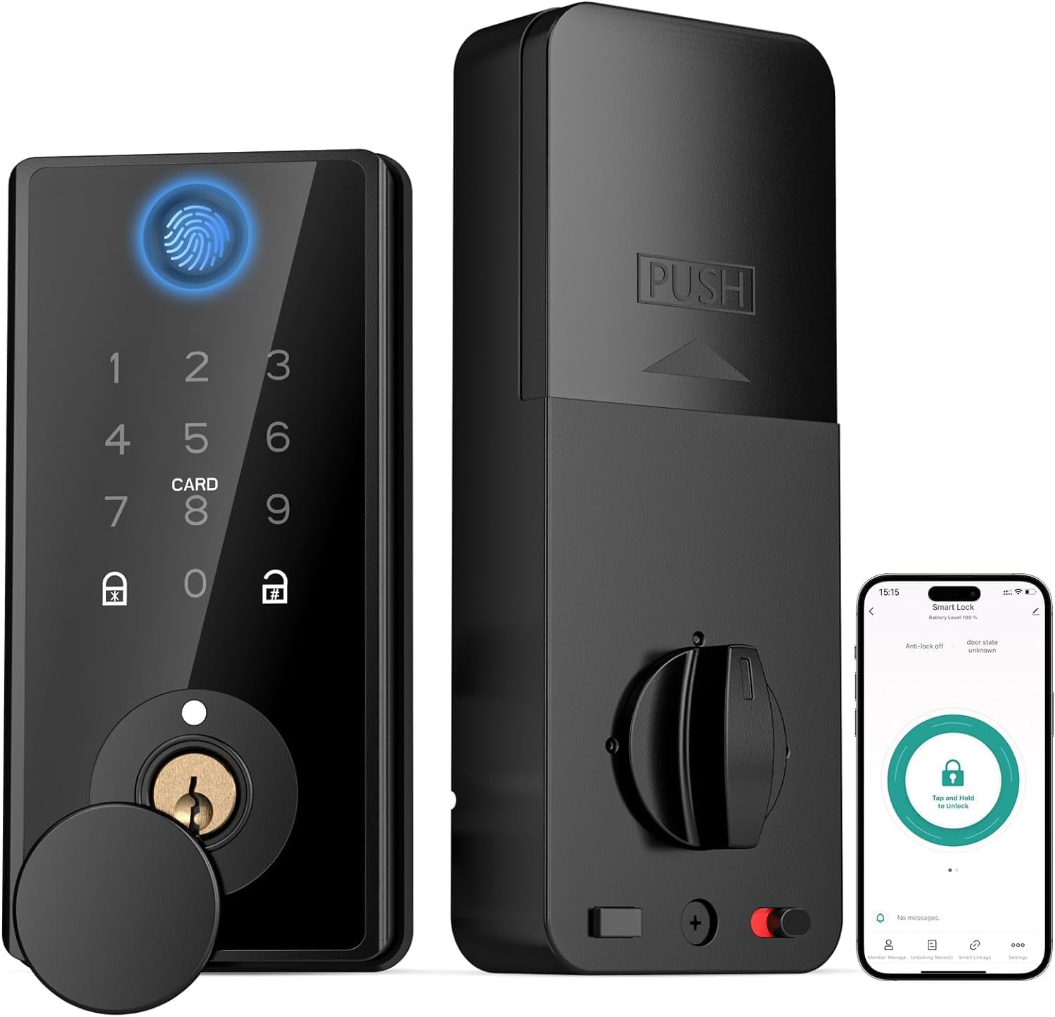 Xenocam Smart Lock Fingerprint Door Lock 5-in-1 Keyless Entry Door Lock ...