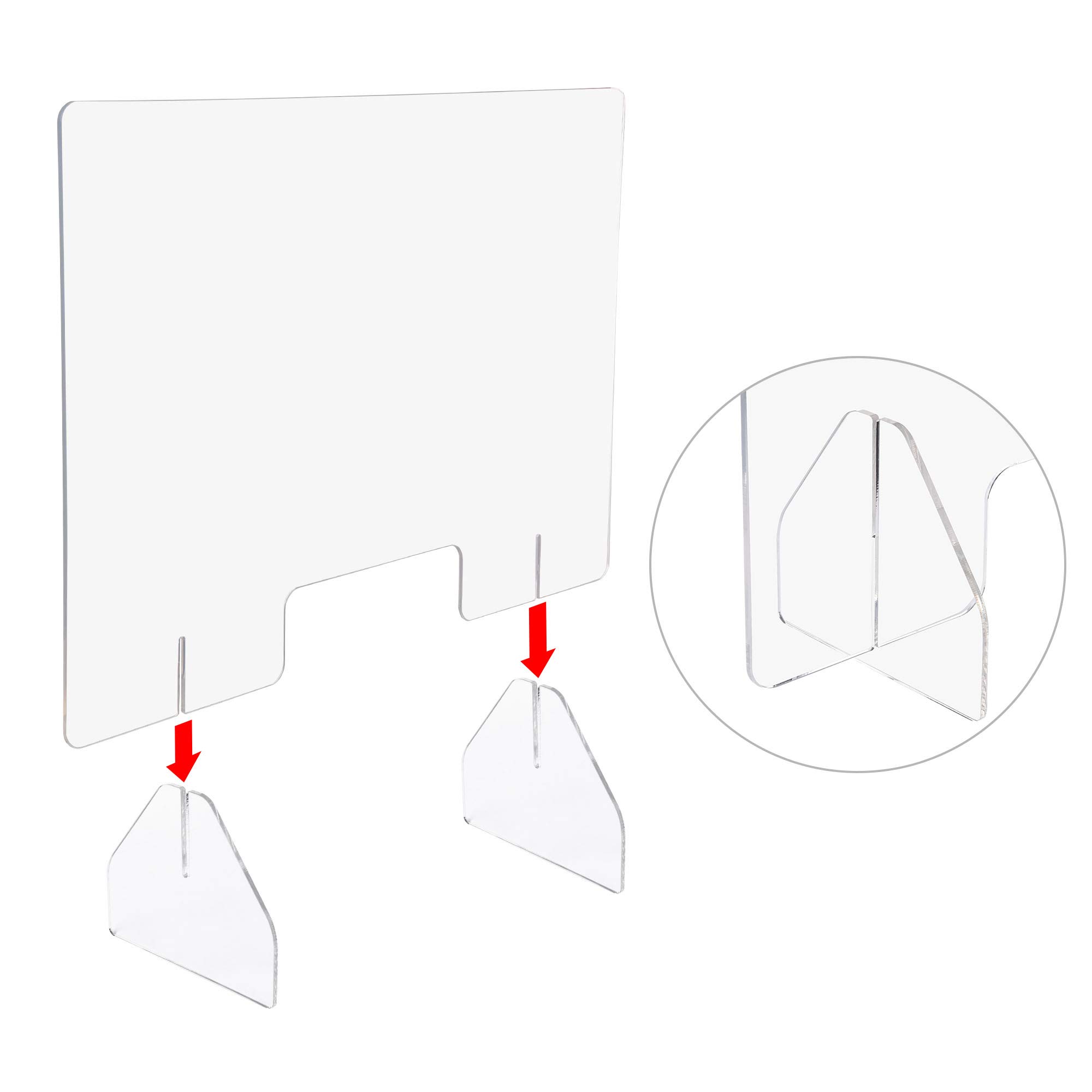 Snapklik.com : 3 Pack 36"x24" Acrylic Sneeze Guard Board Table Guard ...
