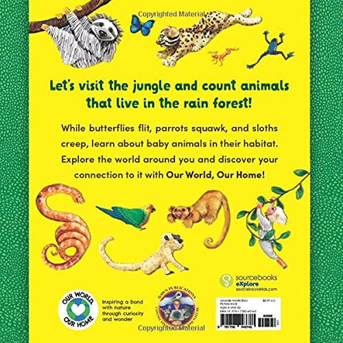 Snapklik.com : Over In The Jungle: A Rain Forest Baby Animal Counting Book