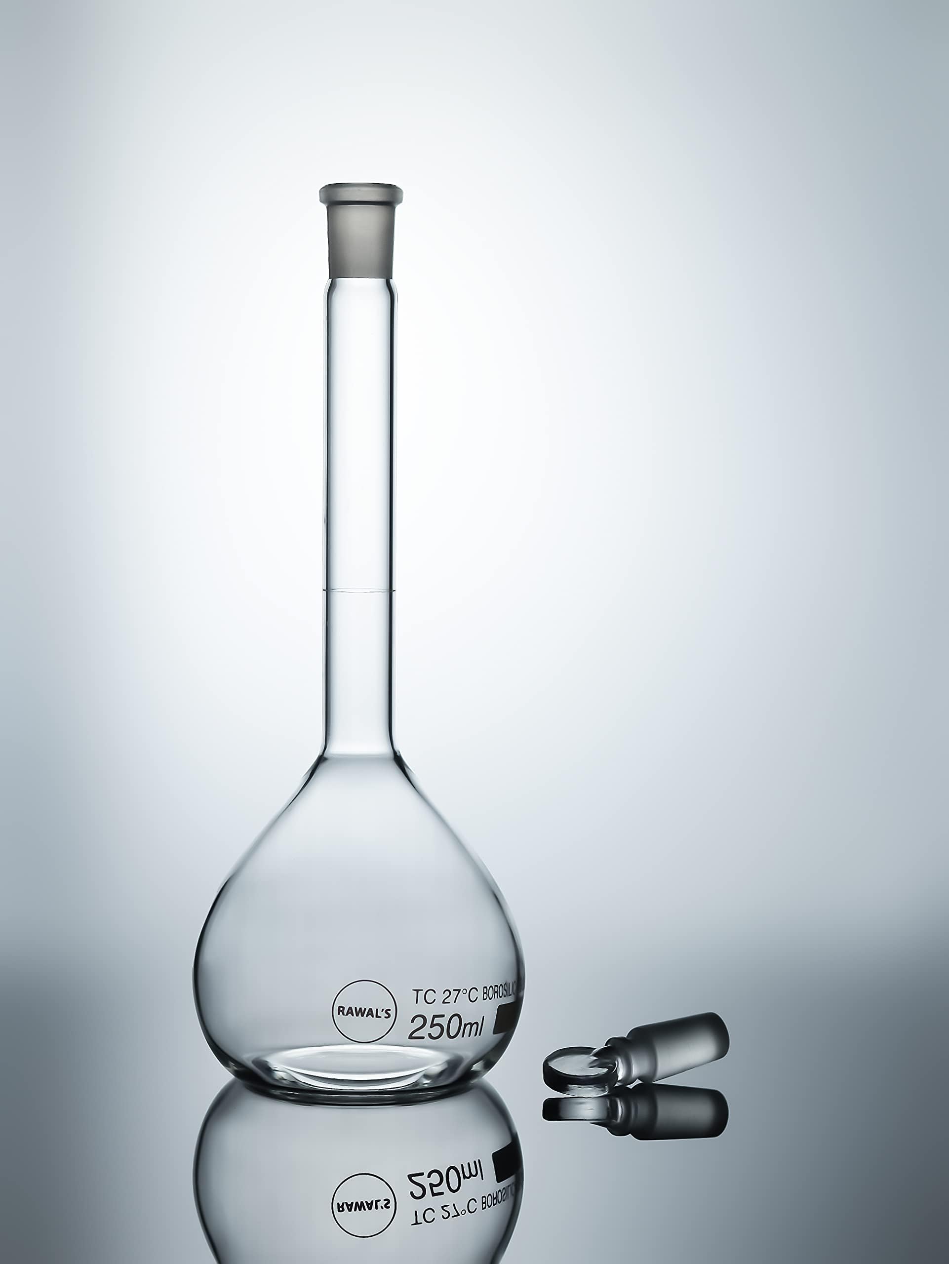 ISKO® Borosilicate glass Laboratory Volumetric Flask Set of 2 (Amber ...