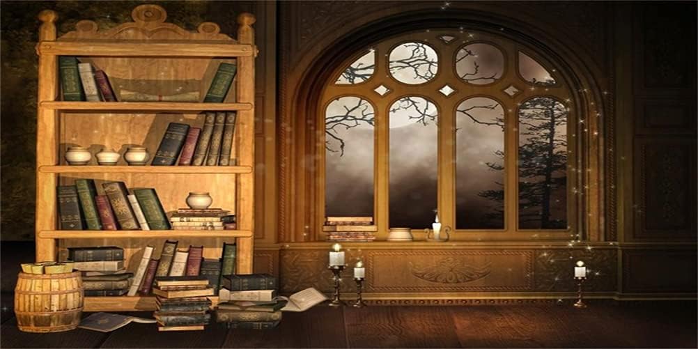 Amazon.com : AOFOTO 15x8ft Vintage Magic Room Photography Background ...