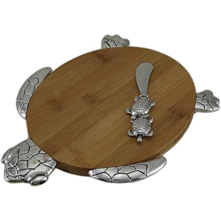 Amazon.com: Bamboo Sea Turtle Design Cutting Board with Spreader: Home ...
