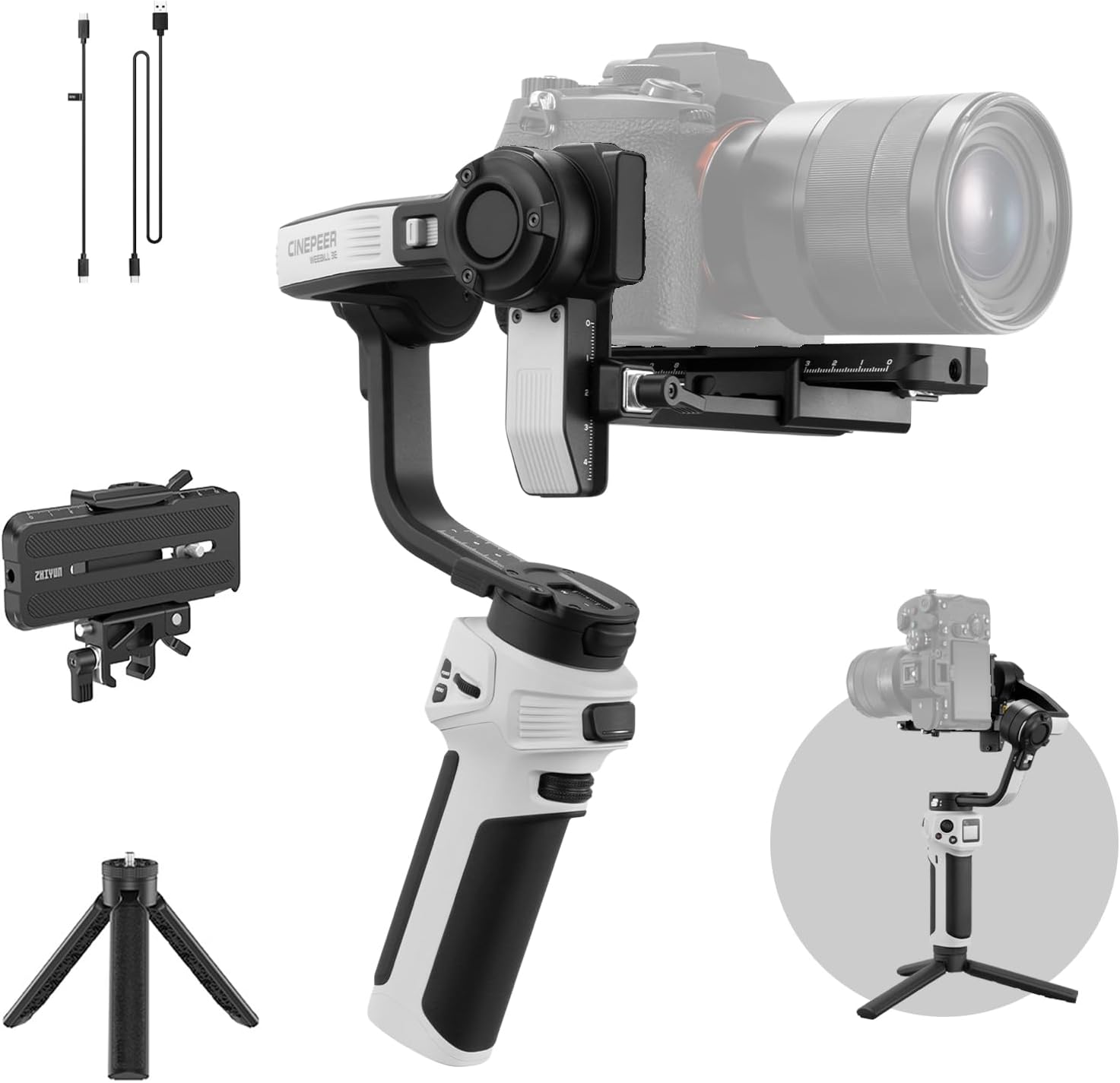 Amazon.com : ZHIYUN CINEPEER WEEBILL 3E Mirrorless Gimbal Lightweight ...