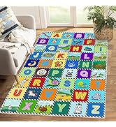 Amazon.com: Sejiarep ABC Kids Play Rug - Number Alphabet Shape Fruit ...