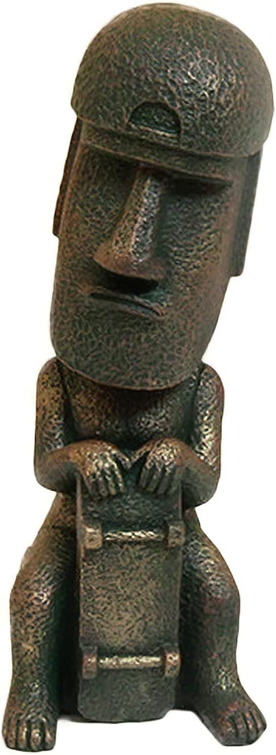 CRCAH Moai Statue Decor - 6 Inch Easter Island Oranment Resin Stone ...