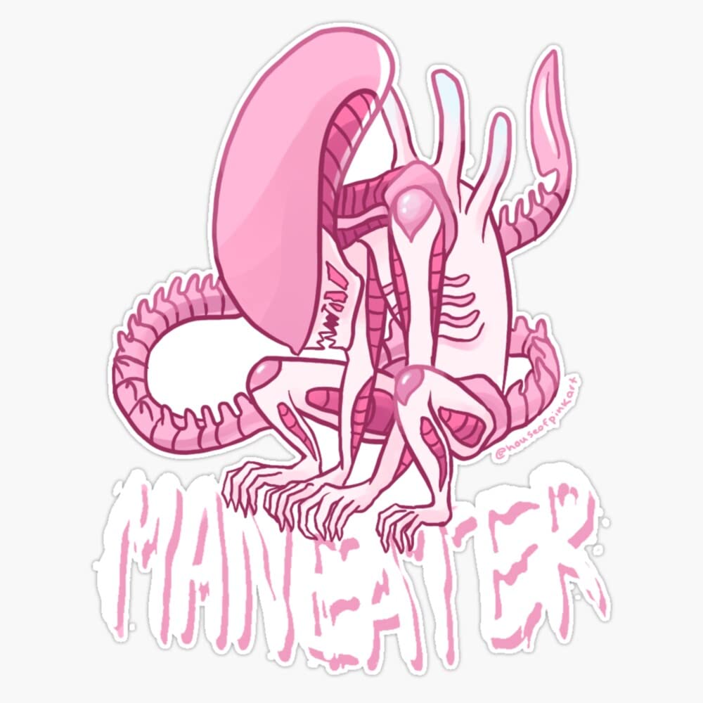 Amazon.com - Maneater Xenomorph Bumper Sticker Vinyl Decal 5"