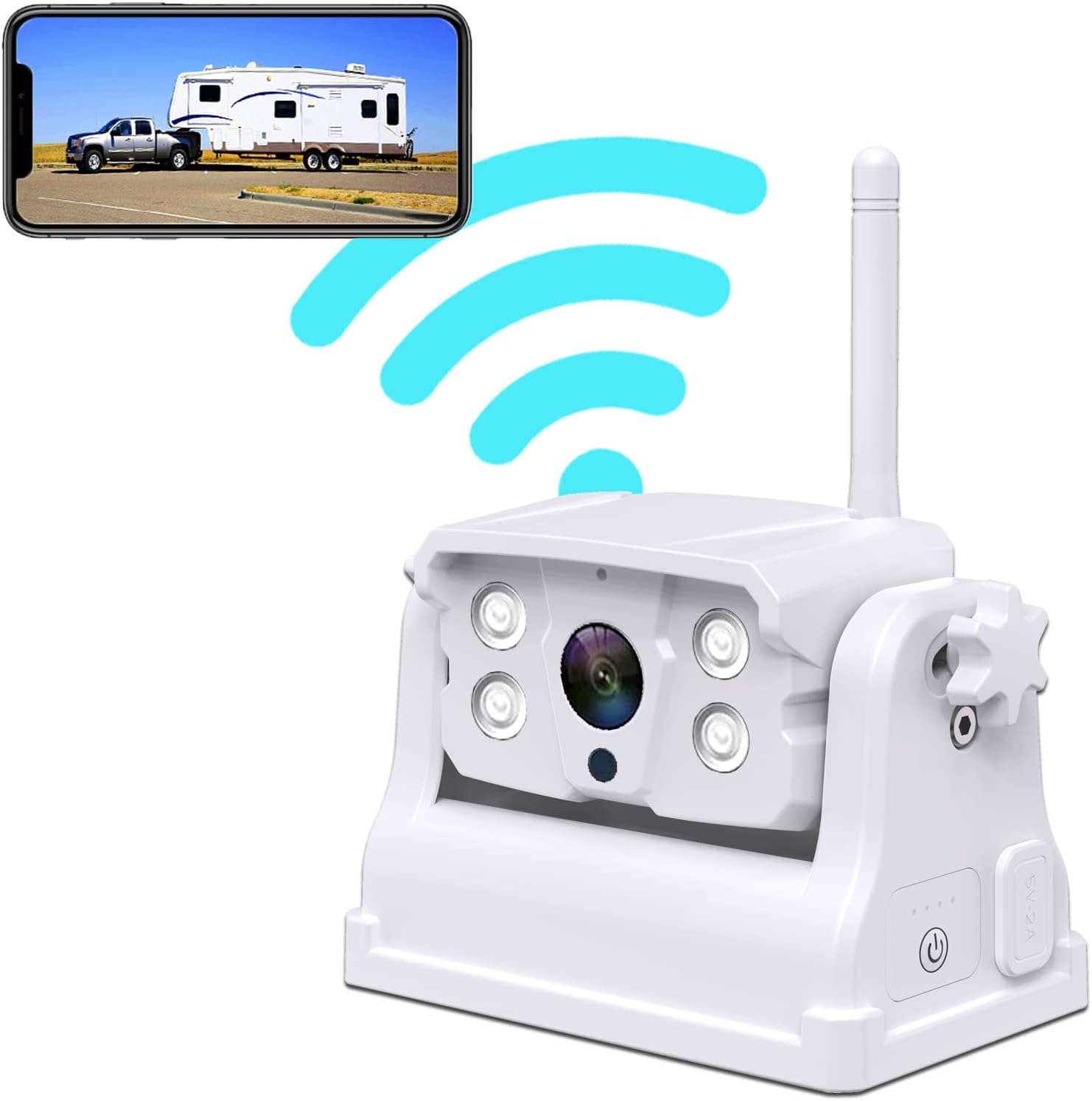 Amazon.com: IPOSTER Magnetic Wireless Rechargeable Backup Camera, WiFi ...