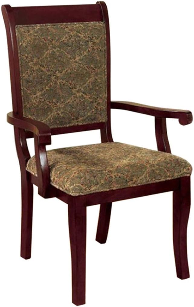 Amazon.com - Furniture of America St. Nicholas I Arm Chair Brown - Chairs