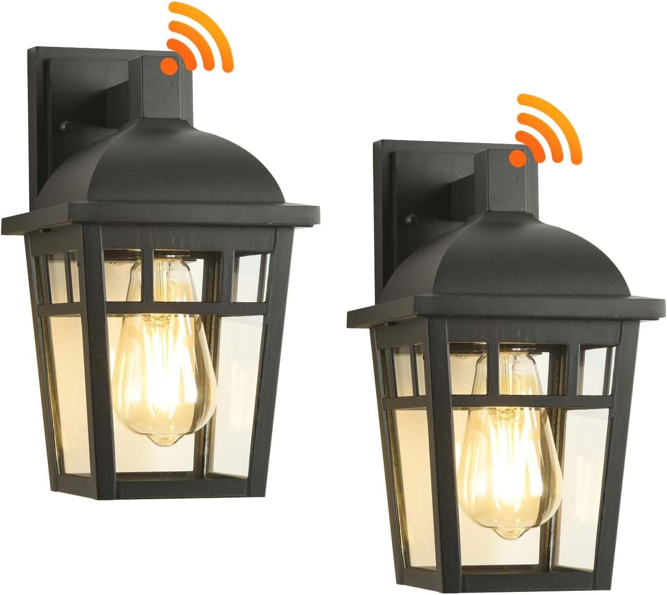 Moonlok 2 Packs Sensor Wall Lights, Dusk to Dawn Outdoor Light Fixtures ...