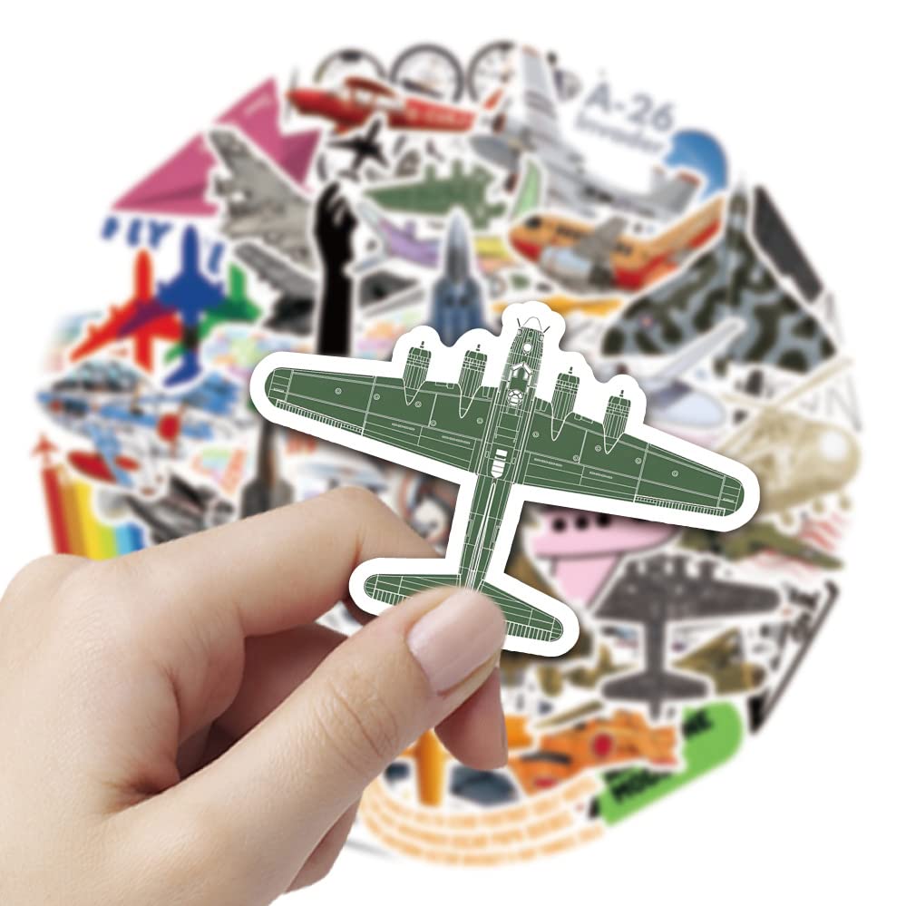 Snapklik.com : Plane Stickers 50 Pcs Waterproof Funny Airplane Decals ...
