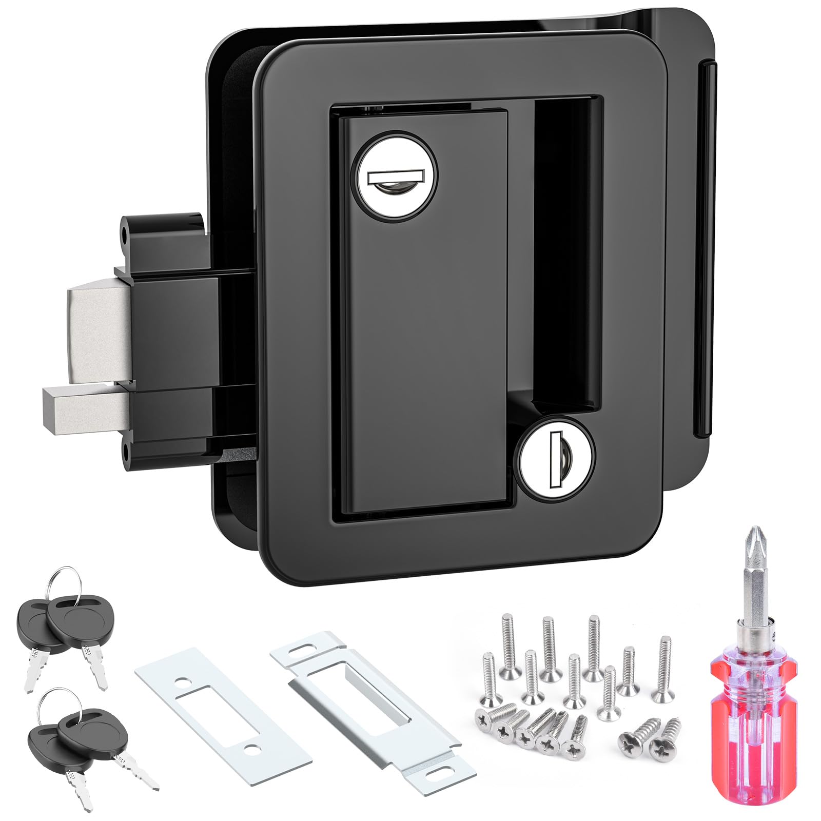 Buy BesBuy Upgraded Black RV Door Locks with Paddle Deadbolt, RV Door ...
