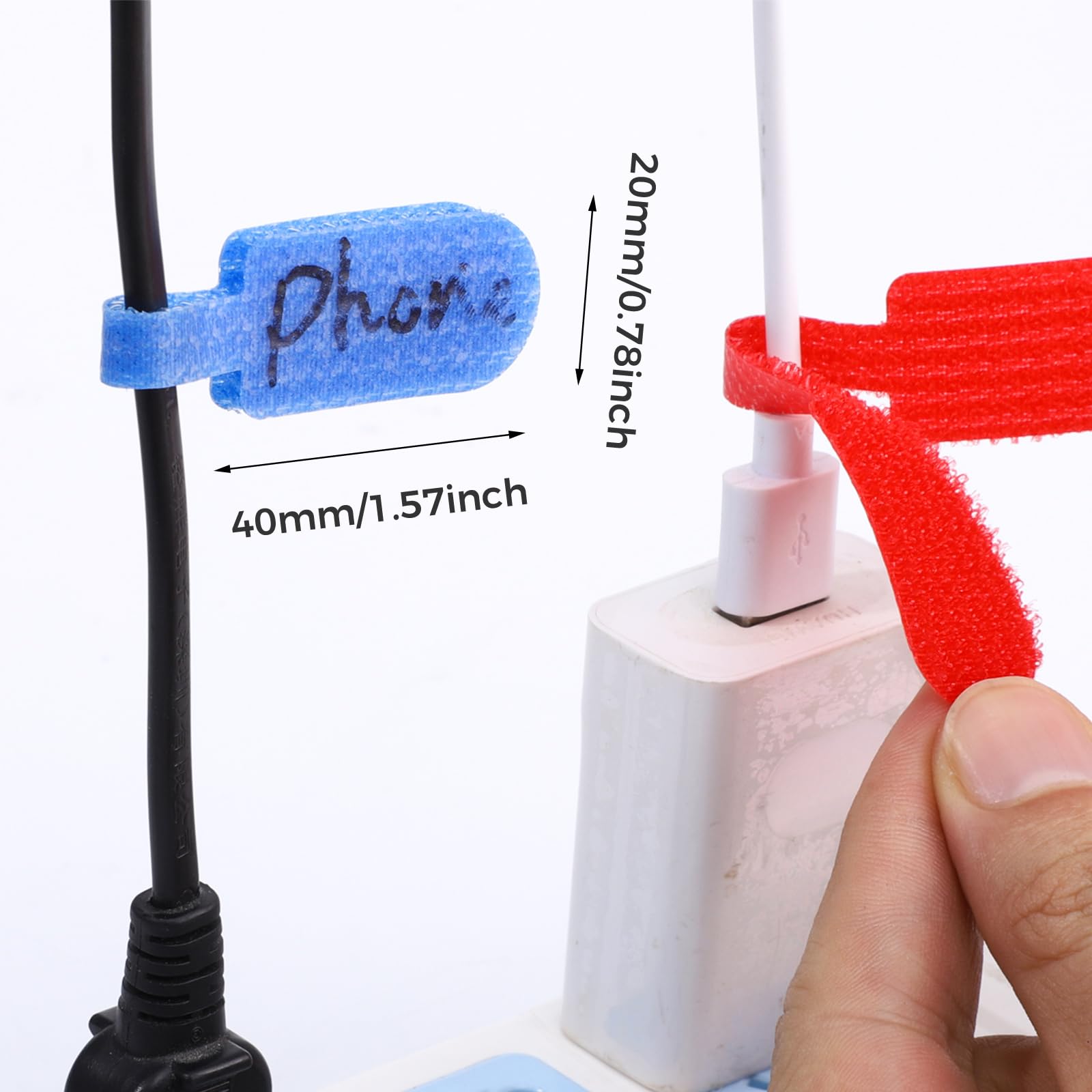 Snapklik.com : 30 PCS Cable Labels, Multi-Color Write On Cord Label And ...