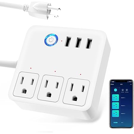 Amazon.com: GHome Smart Power Strip, 3 USB Ports and 3 Individually ...