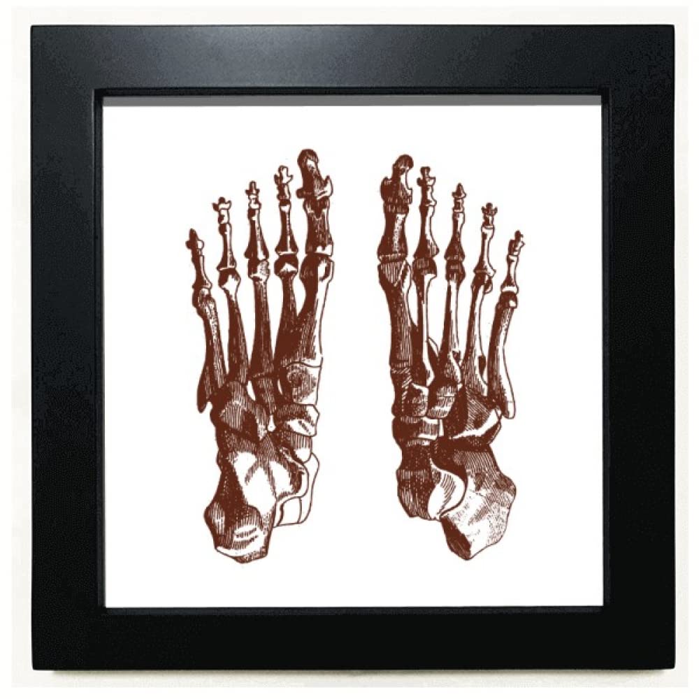 no/no Human Body Bone Foot Sketch Black Square Frame Picture Wall ...