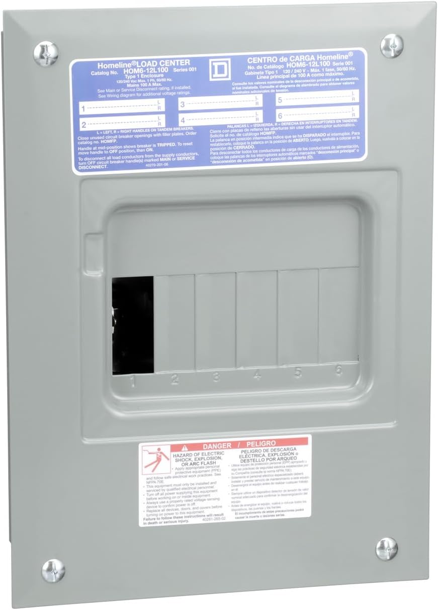 Square D by Schneider Electric Homeline 100 Amp Indoor Main Lug Load ...