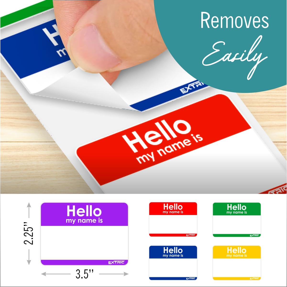 Snapklik.com : Hello My Name Is Stickers, Assorted Color, Name Tag ...