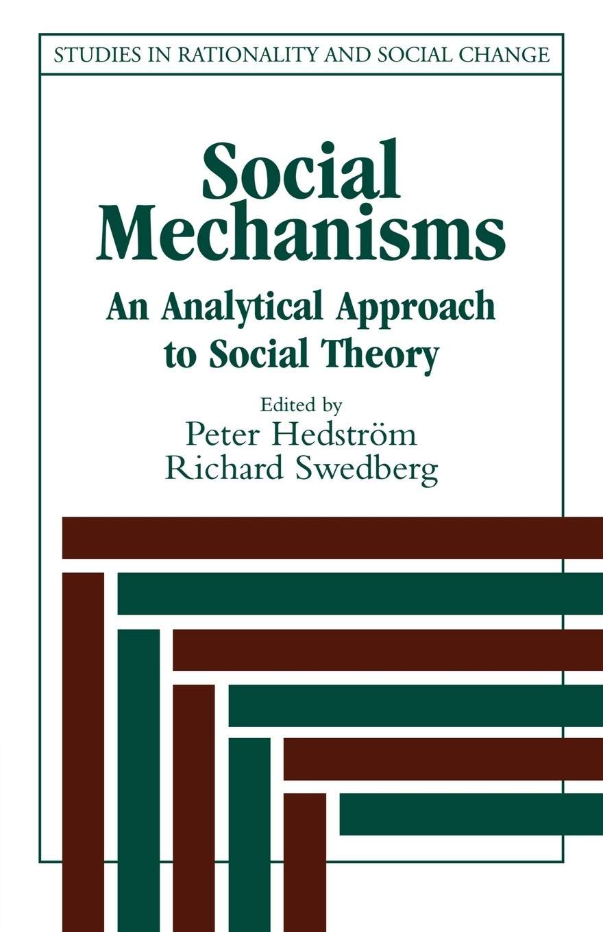 Amazon.com: Social Mechanisms: An Analytical Approach to Social Theory ...